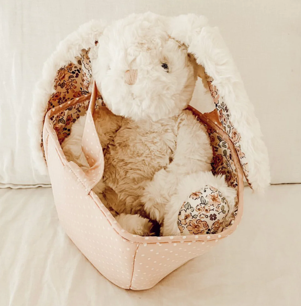 FAITH CREAM FLORAL BUNNY PLUSH TOY – Lullaby Baby And Child